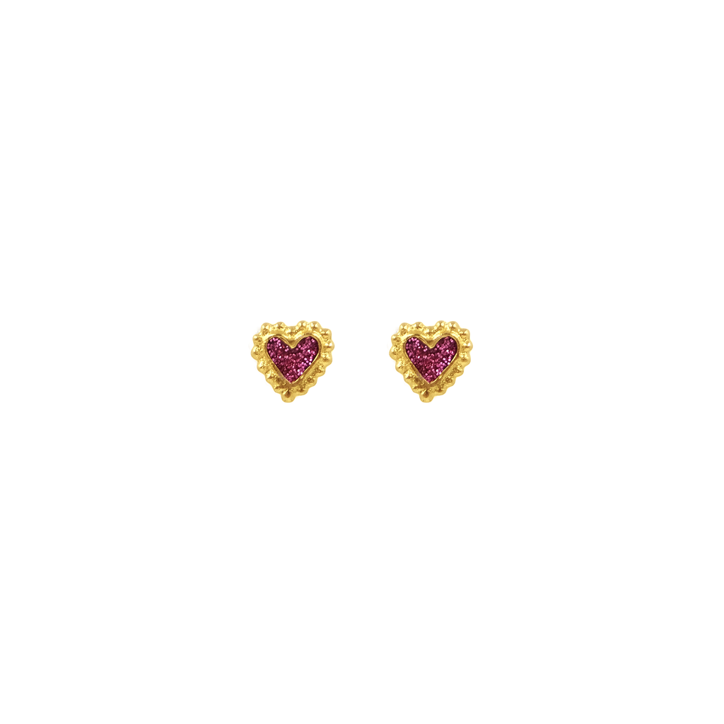 Baby Beating Hearts Glitter Studs – Daniela Salcedo