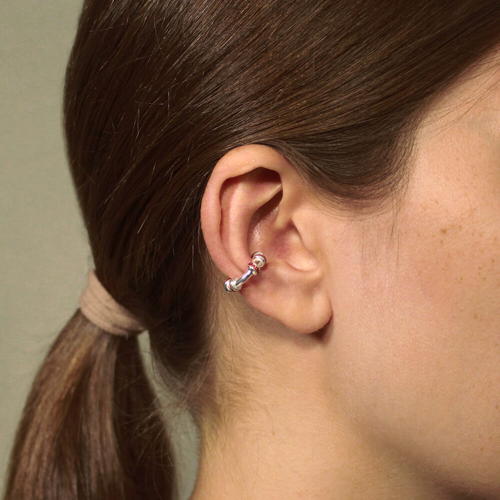 Earcuff Mini Glitter Plata – Daniela Salcedo